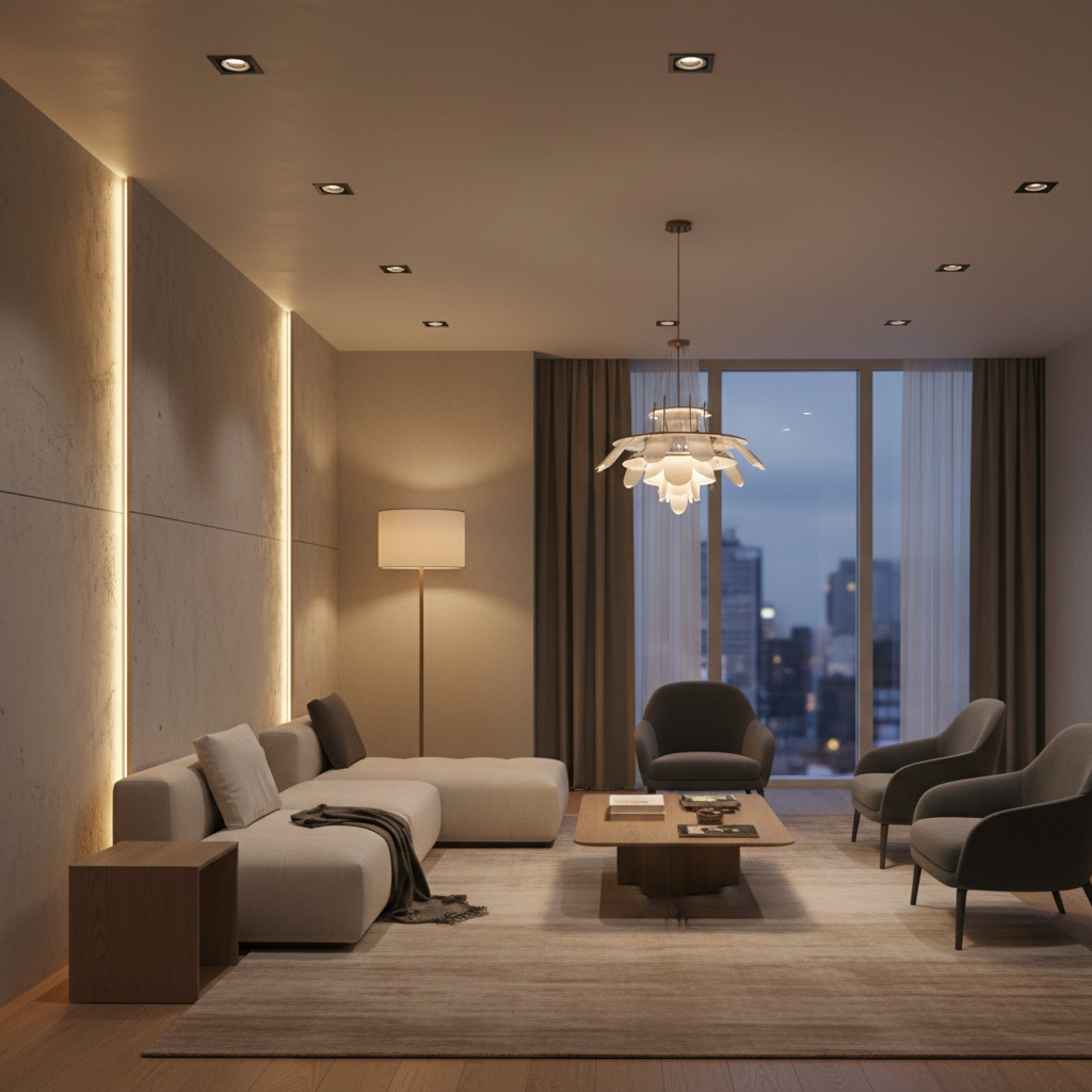 Contemporary Interior Lighting Layout: Fix Flat, Dark Rooms