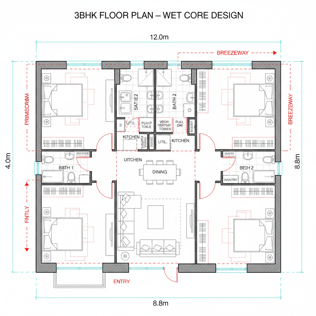 Lake Lucerne Powai 3BHK Floor Plan 5/6 – A Future-Ready Interface