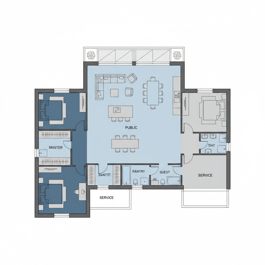 Contoh Denah Rumah Type 150 yang Fungsional