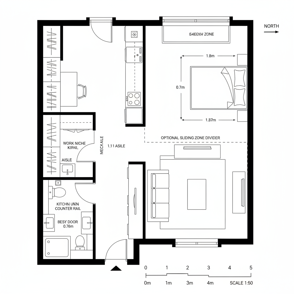 375 Sq Ft Studio Floor Plan: Fix a Cramped Layout