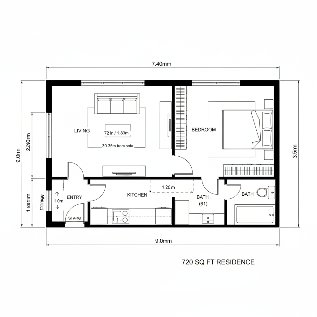 Future-ready 720 sq ft house floor plans