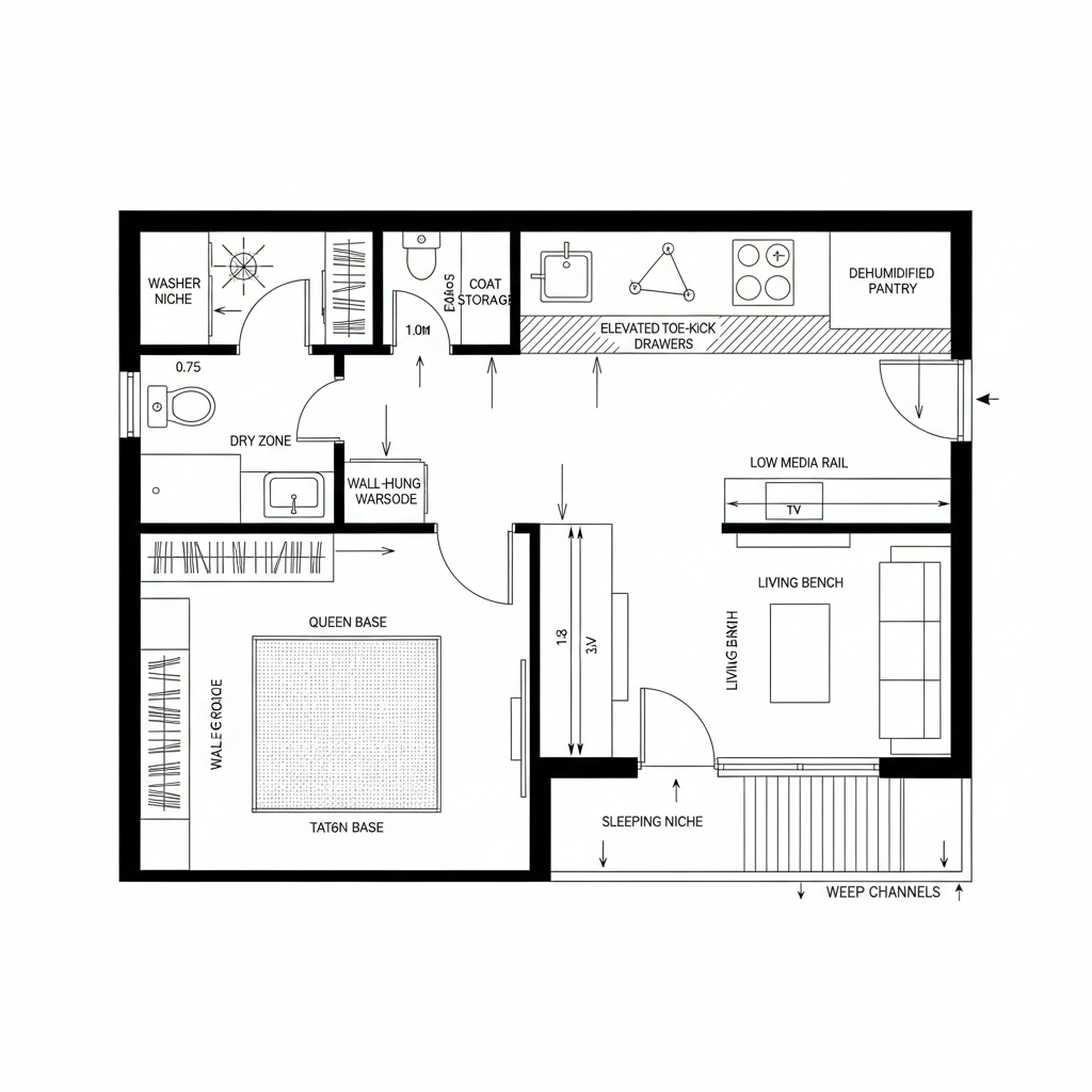 Kozhikode Apartment Floor Plan – Futurist Interface Design