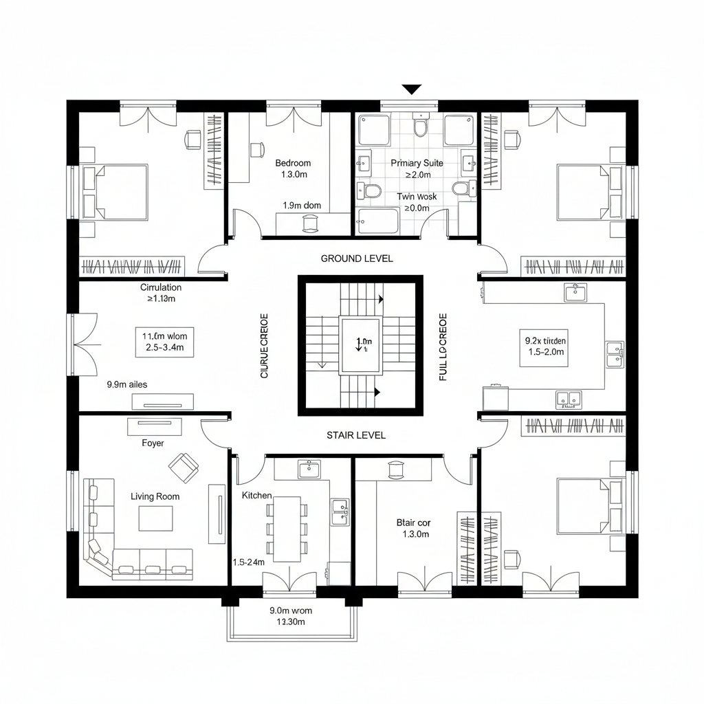 Simple Two-Floor House Plans with Future-Ready Logic