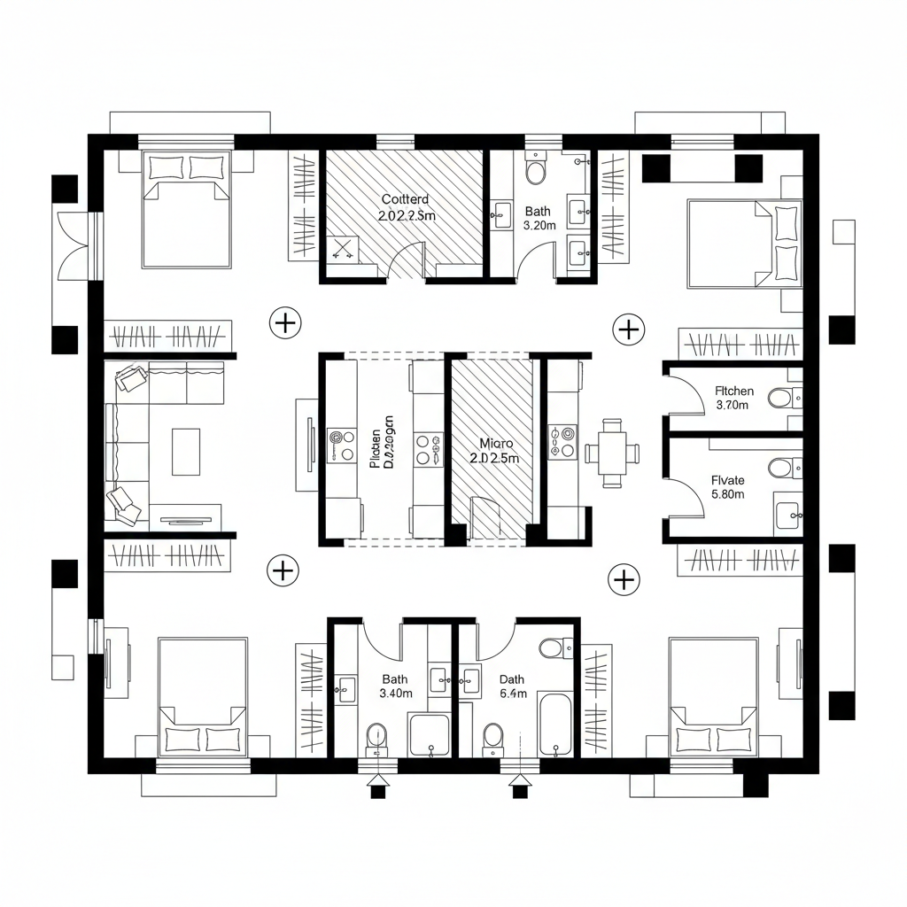 1600 sq ft Ground-Floor 3-BHK: Future Interface Planning