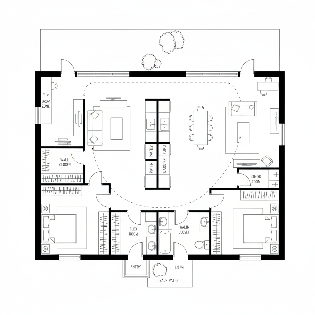 Future-Ready One-Story Floor Plans: Flow, Sightlines, Storage