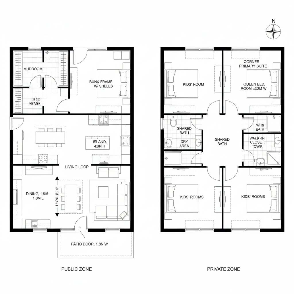 Two-Story 3D Floor Plan | Future-Forward Spatial Interface