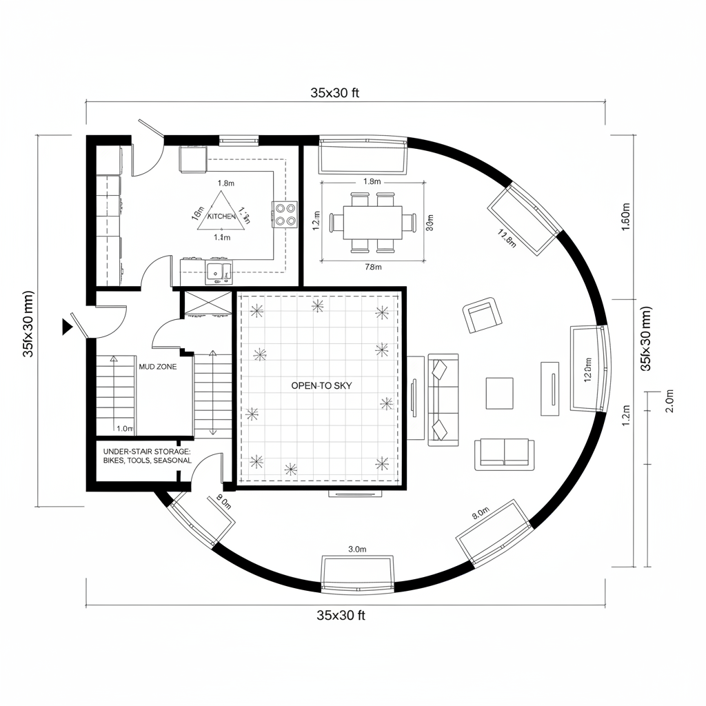 35x30 Two-Story Bungalow Future Plan