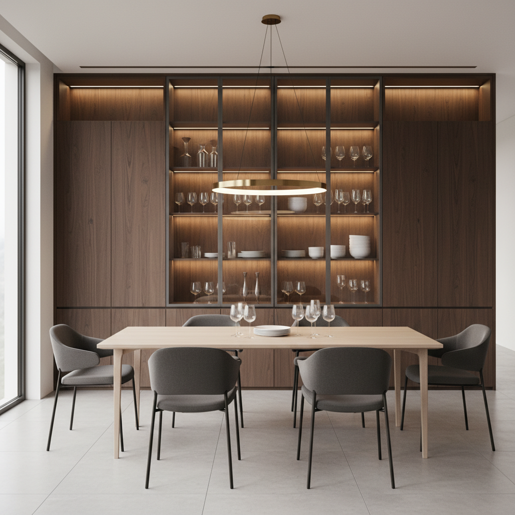 Modern Crockery Unit Designs in Dining Room