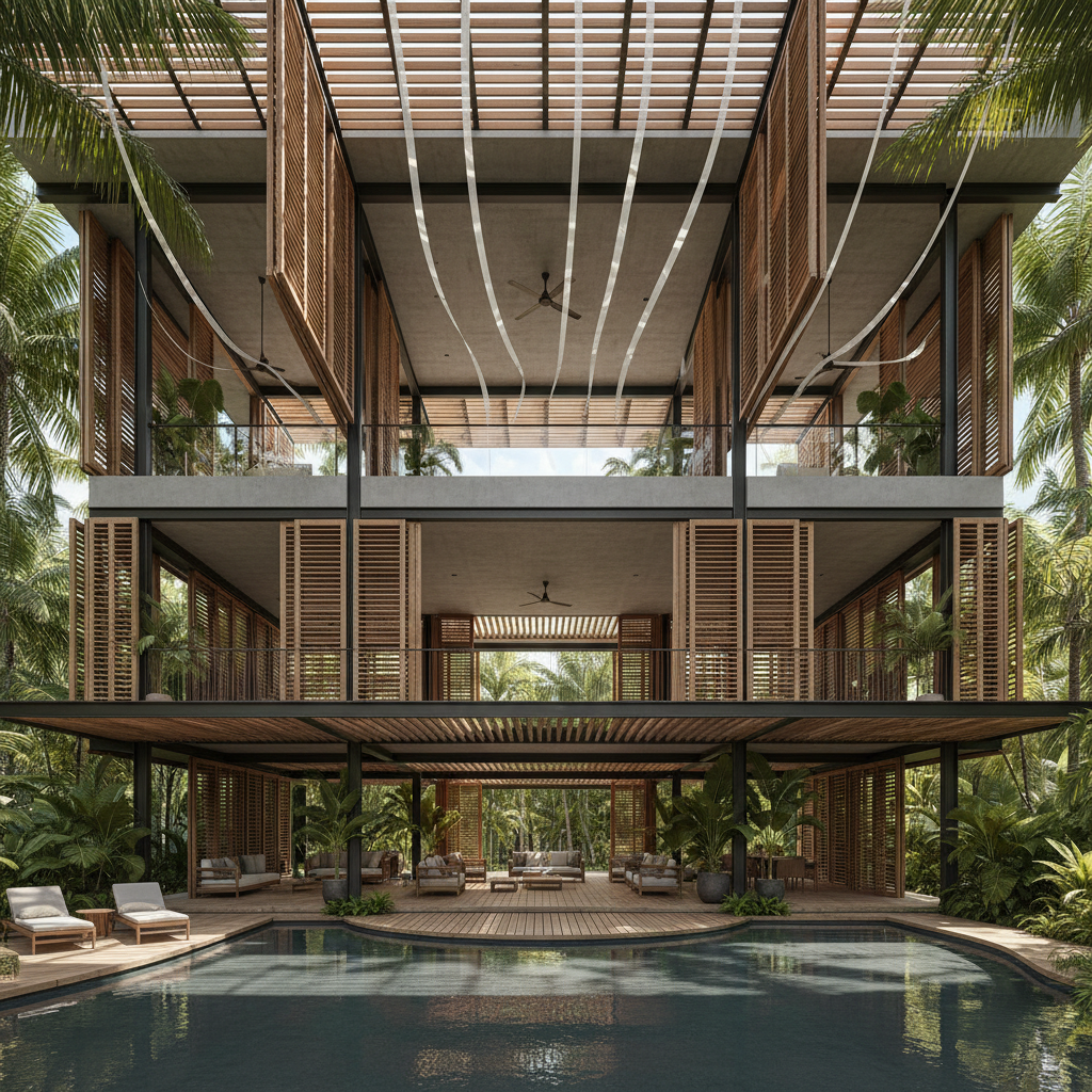 Two Story Modern Tropical House Plan: Fix Hot, Stuffy Rooms