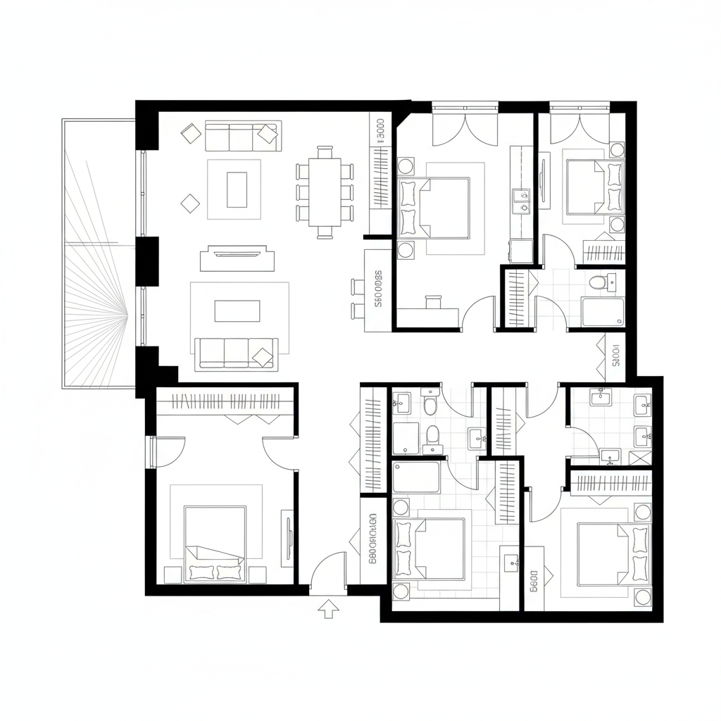 Gundecha Trillium 4 BHK Floor Plan: A Futures Interface