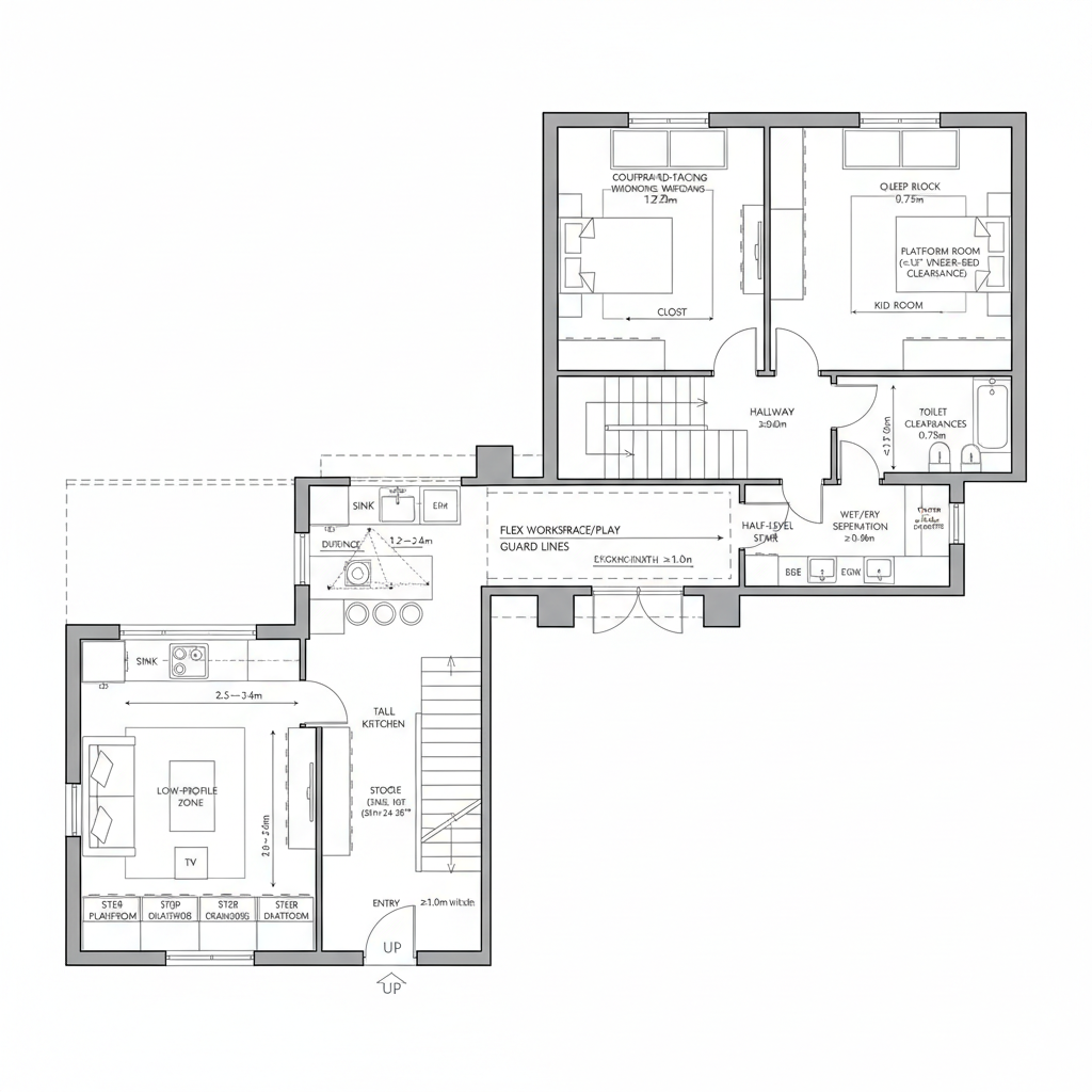 Structural Design for a Two-Floor Flat Plan | Future-Focused Layouts
