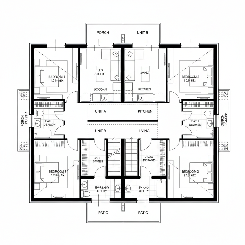 Designing Two-House Floor Plans: Future Interfaces for Parallel Living