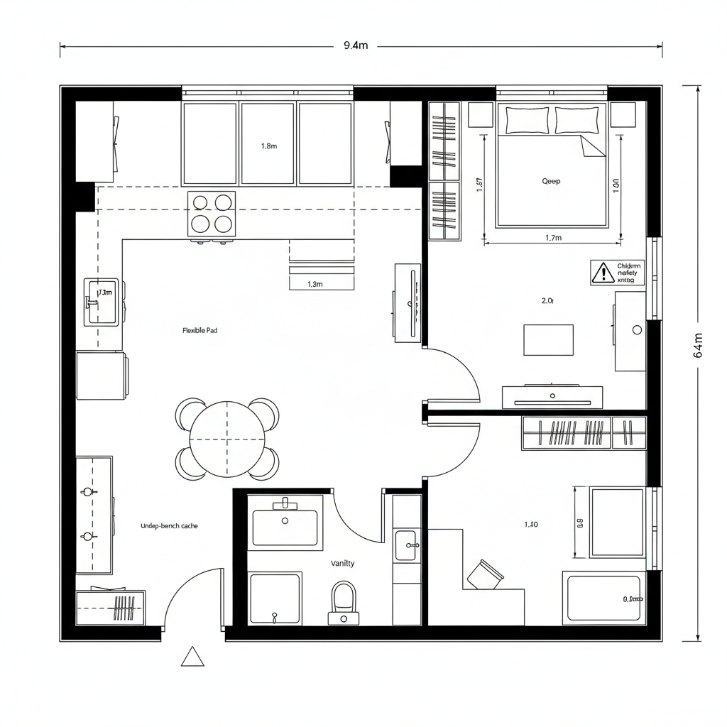 625 sq ft 1BHK Floor Plan: Future-Ready Layouts