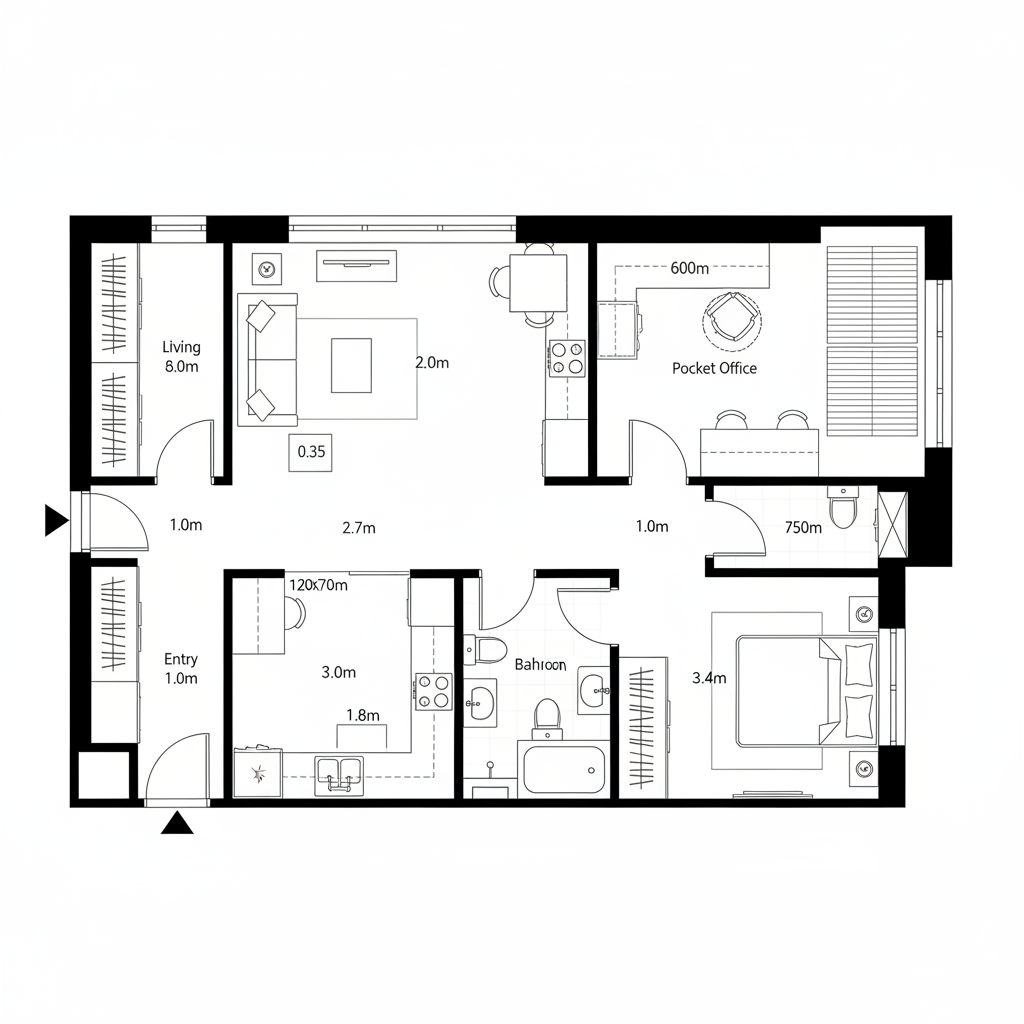 Singapore Apartment Floor Plan – Future Interface Design