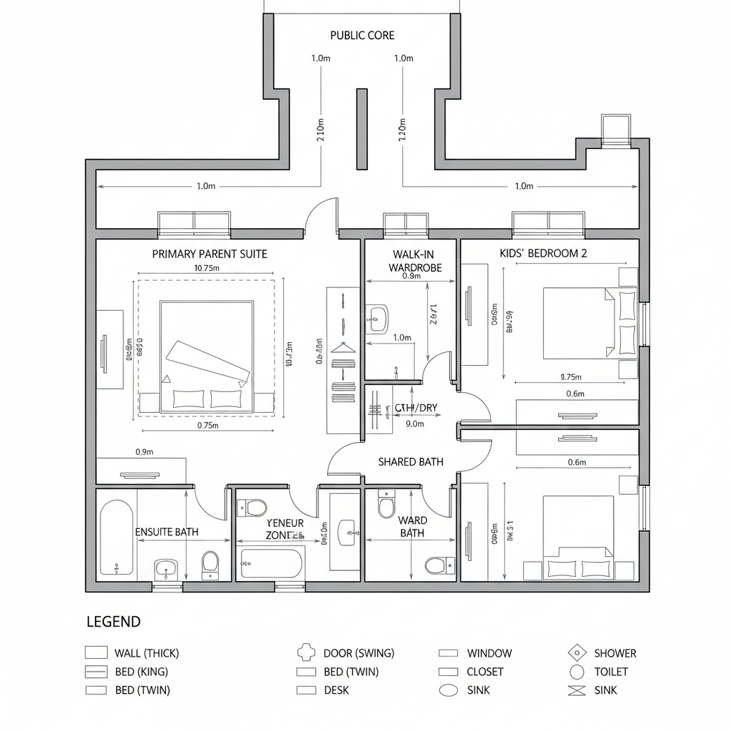 Vivaria 3 BHK Floor Plan: Adaptive Future Interface