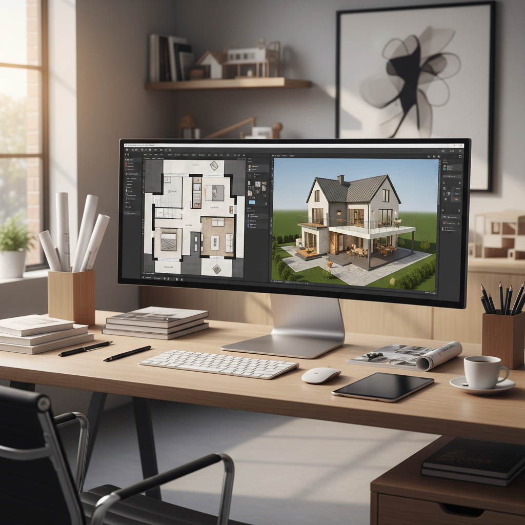 Aplikasi desain rumah 3 dimensi yang praktis
