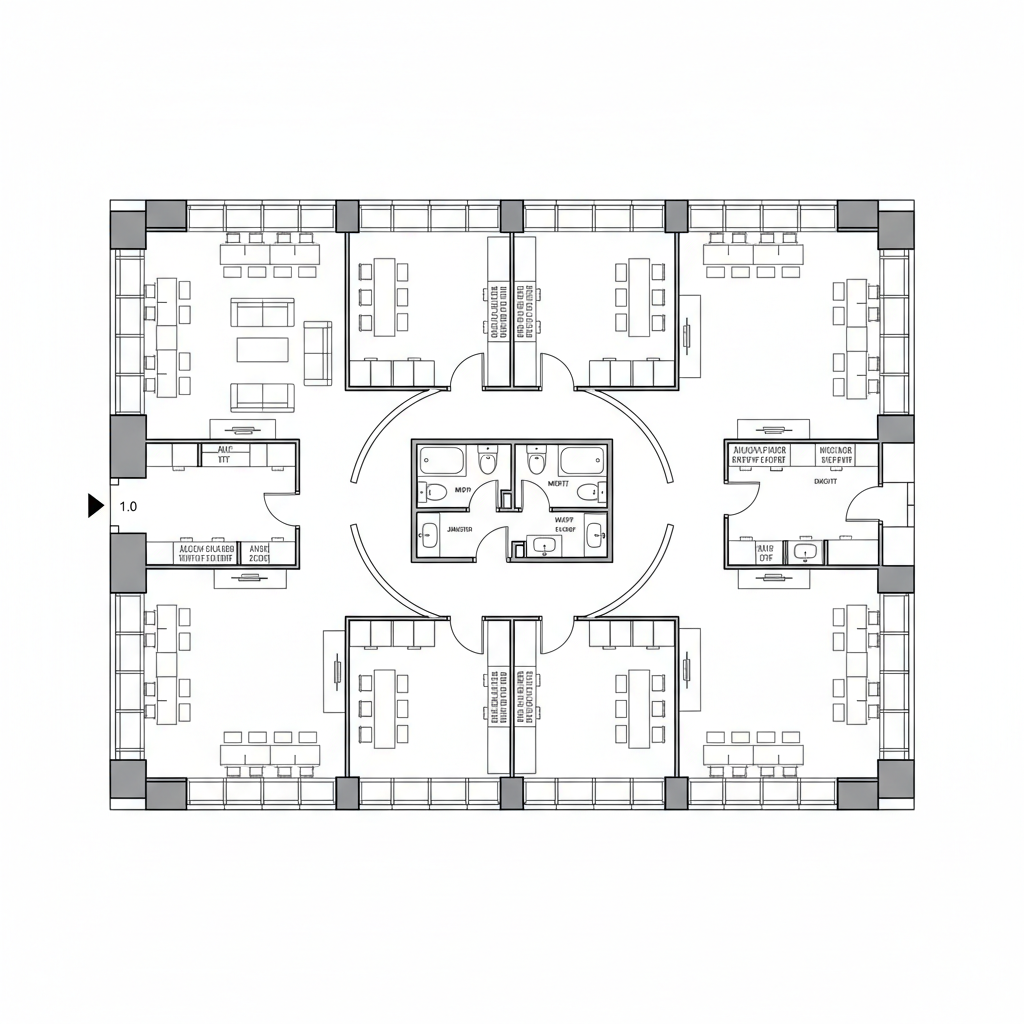 Rigid Office Layout? Simple Commercial Building Floor Plan Fix
