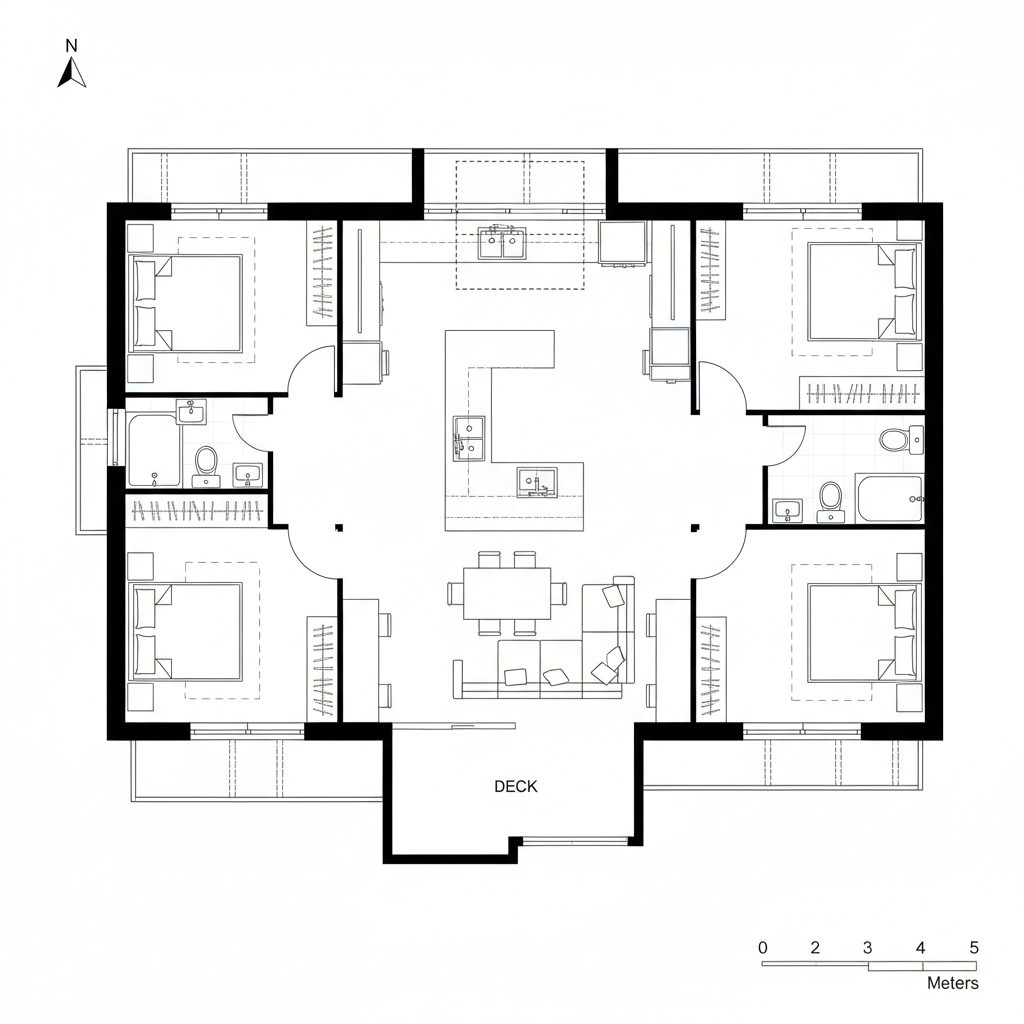 Single-Story Modern House Floor Plans: Futurist Design Logic
