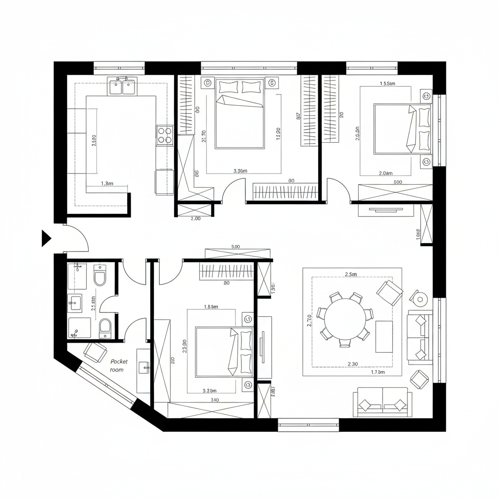 40x40 2 BHK House Plan—Future-Ready Layouts