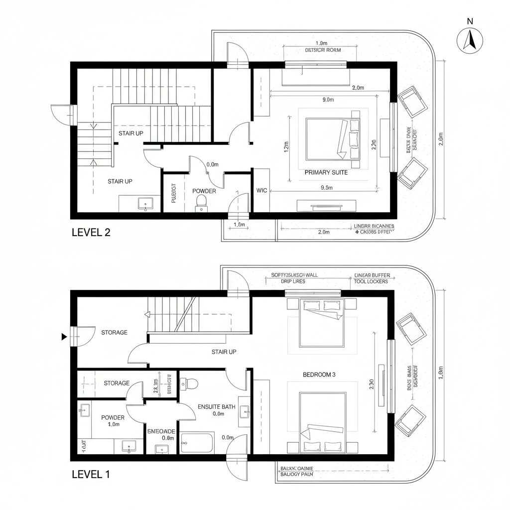 Two-Story Layout with Multiple Balconies – Future-Facing Residential ...
