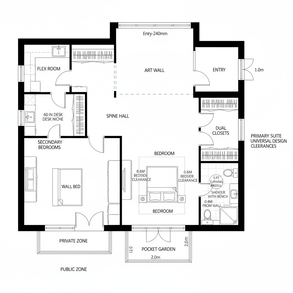 Single Story Home Layout: A Futurist Designer’s Interface-First Plan