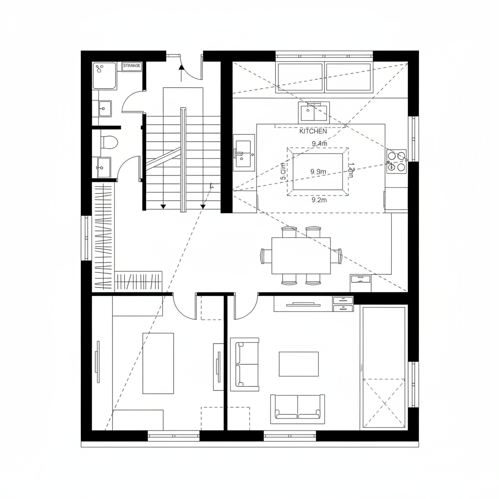 Three-Story Stair-Core Plan: Flow-first Urban Living
