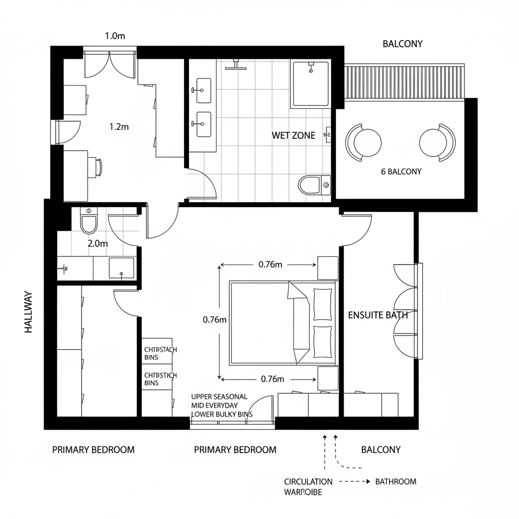Vyom Tower 2 Type 2 Floor Plan—Future-Focused Two-Bedroom Design