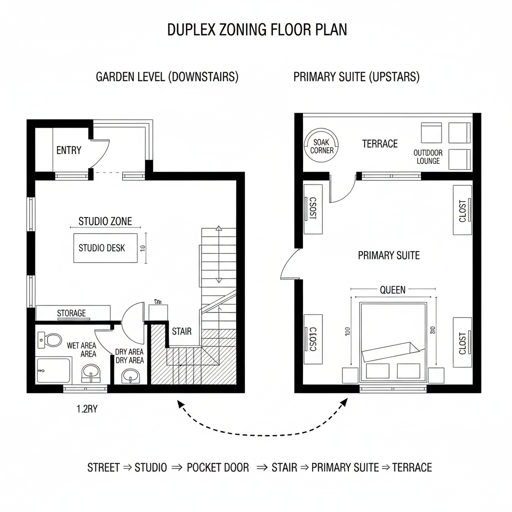 Duplex Apartment with Private Terrace — Future Interface Planning