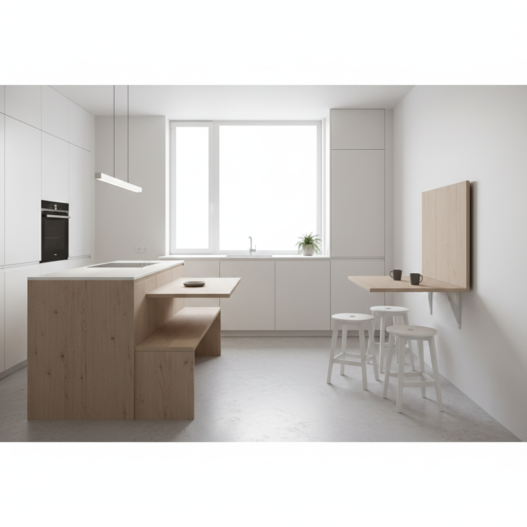 Pull Out Kitchen Table vs Fold Down Table for Small Kitchens