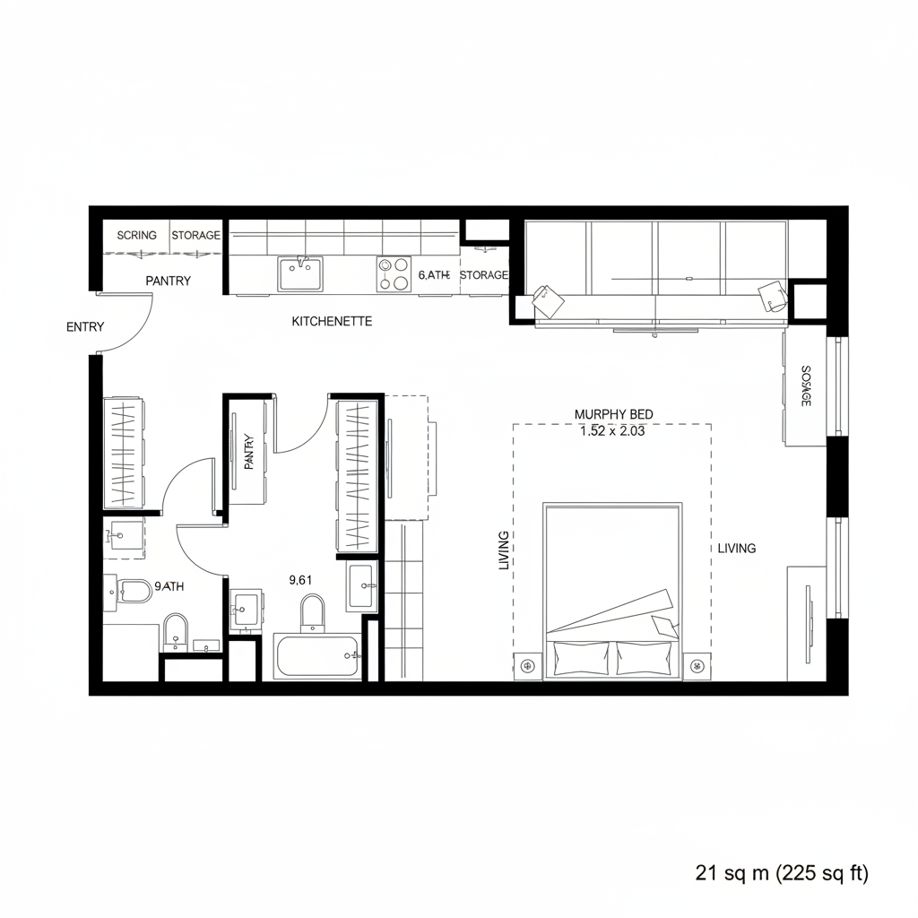 225 Sq Ft Apartment Feels Too Small? 3 Layout Fixes