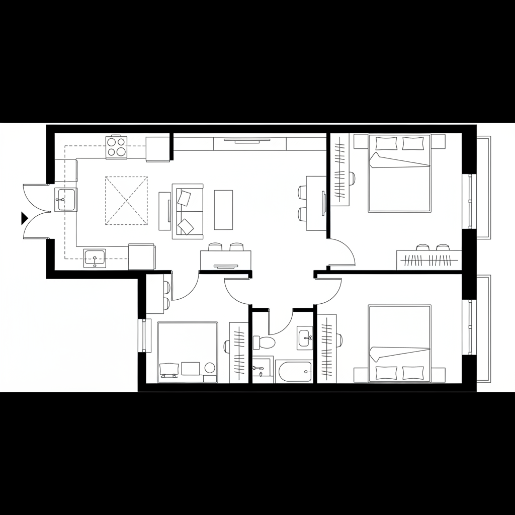 Two Bedroom Floor Plan — Future-Ready Spatial Interface