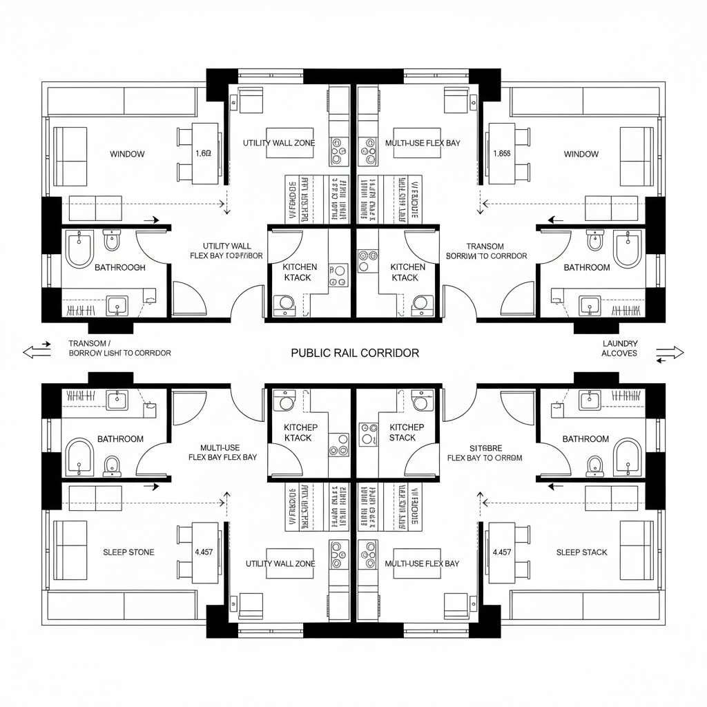 6 Apartments Per Floor Plan: Fix Dark, Cramped Units