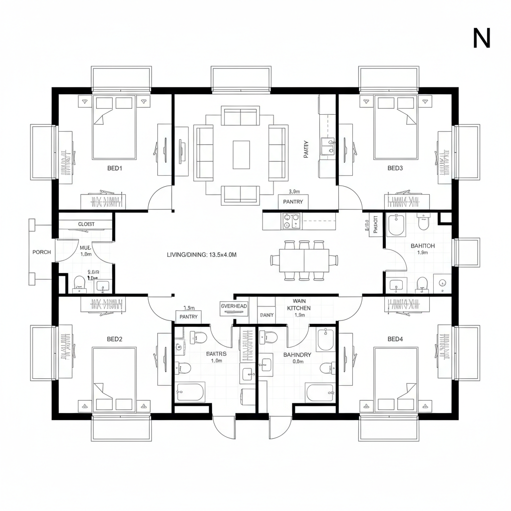 Small 4 Bedroom Floor Plans — Future-Ready Spatial Interfaces