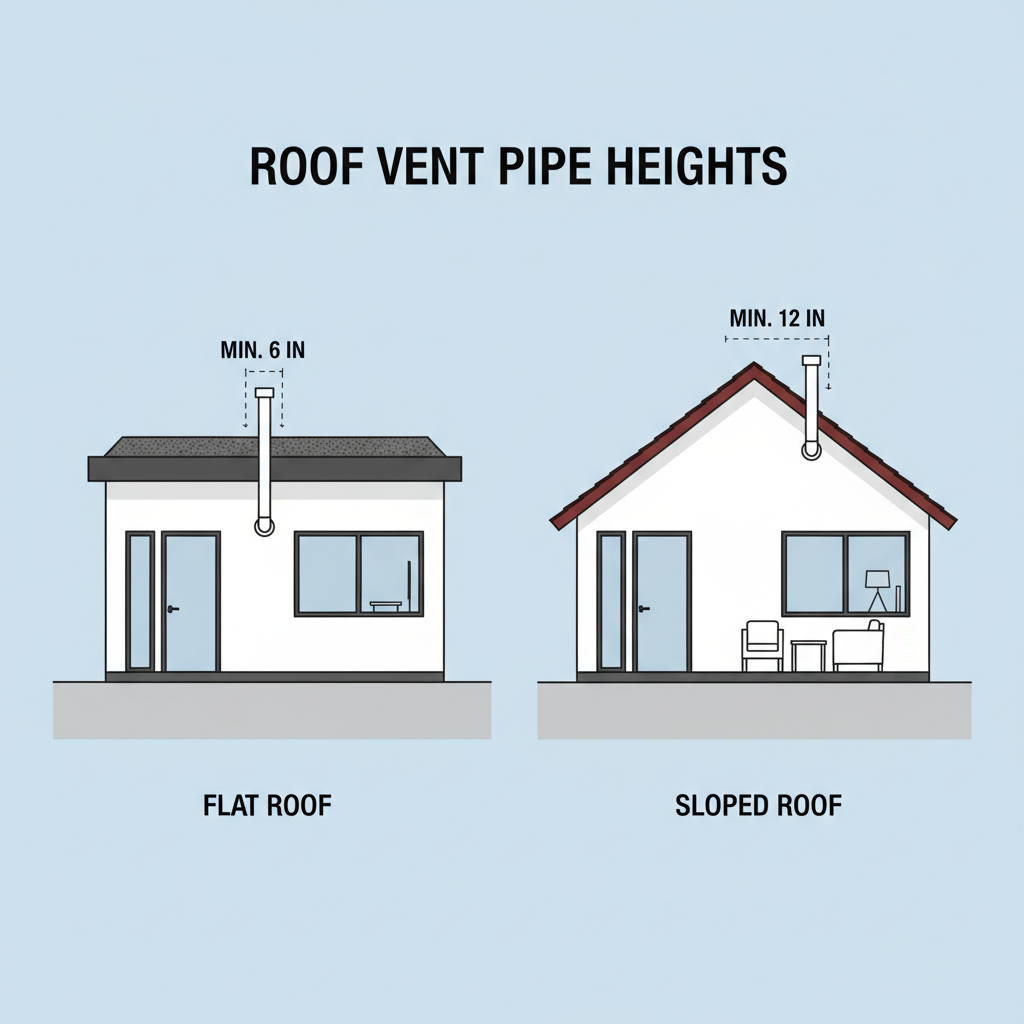 Plumbing Vent Pipe Height by Roof Type