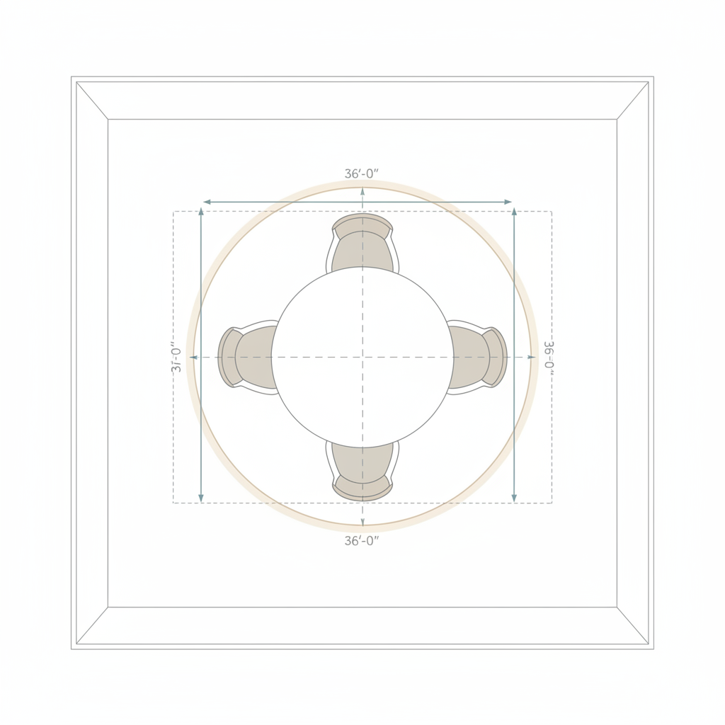 Round Dining Table Size: Fix a Cramped Dining Room