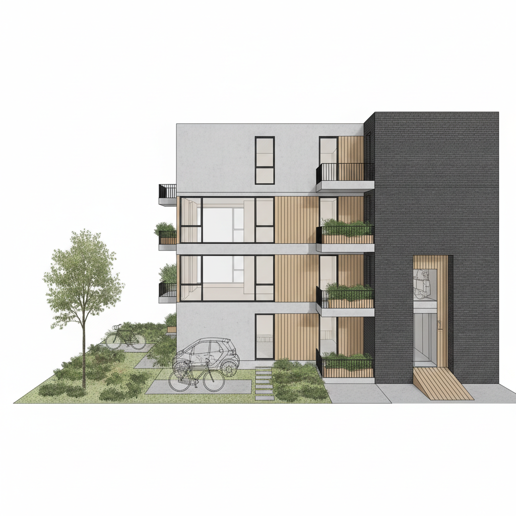 Row House Layout With Parking — Future Urban Living Interface