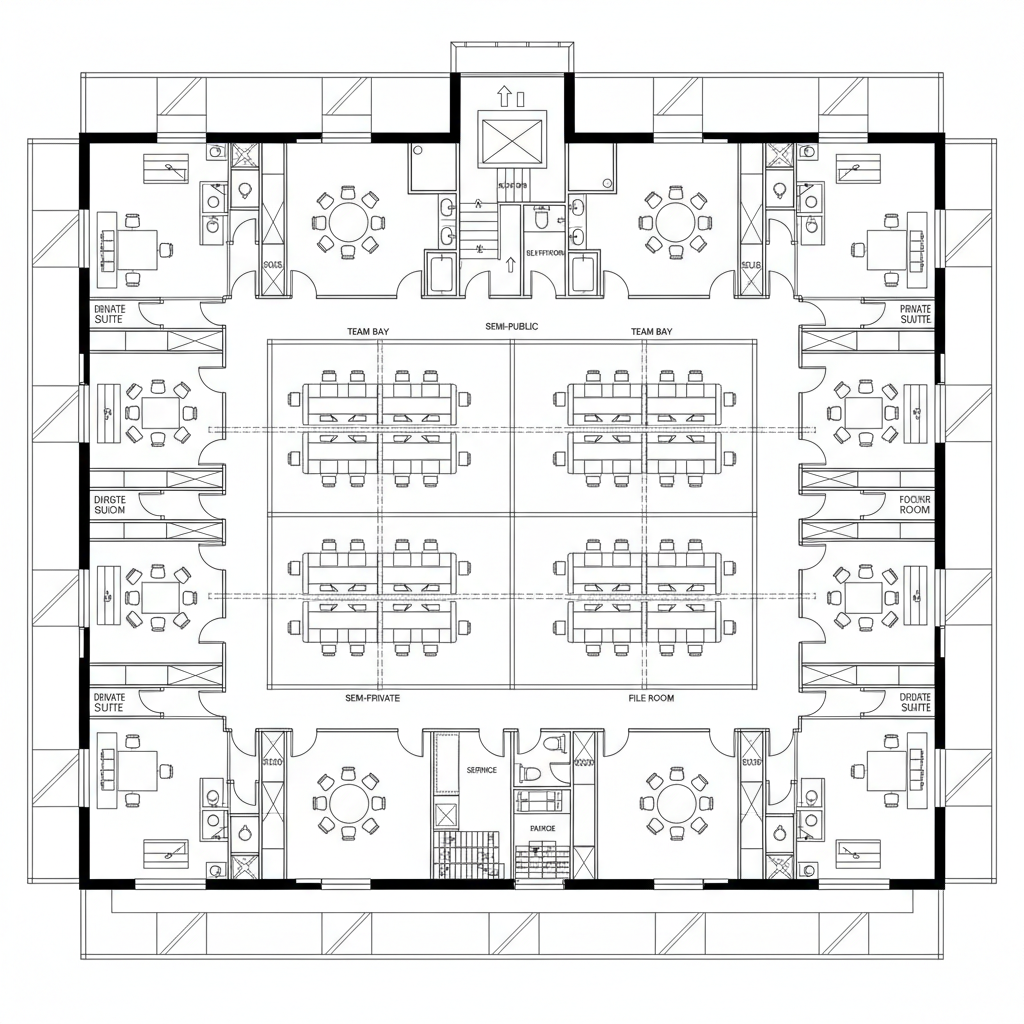 Admin Block Plan 2 Floors: Fix Confusing Office Flow