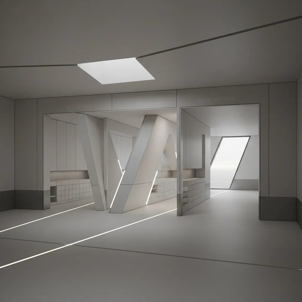 Ground Floor Service Apartment Plan with Dimensions