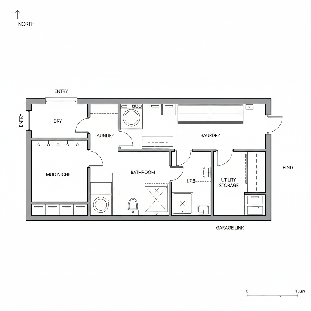 35x40 South-Facing One-Floor House Plans with Future Flow
