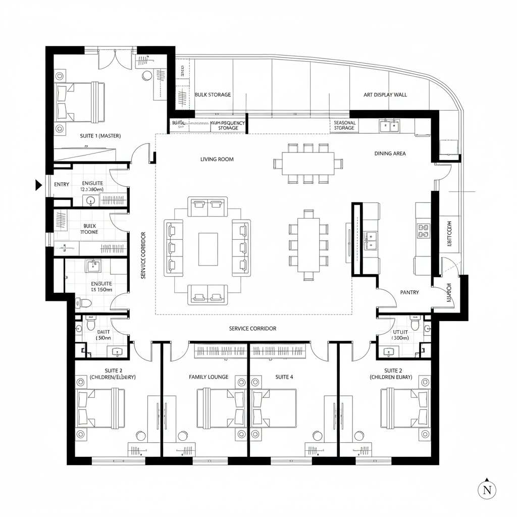 5 BHK Feels Chaotic? Rustomjee Elements 5 BHK Floor Plan Fix