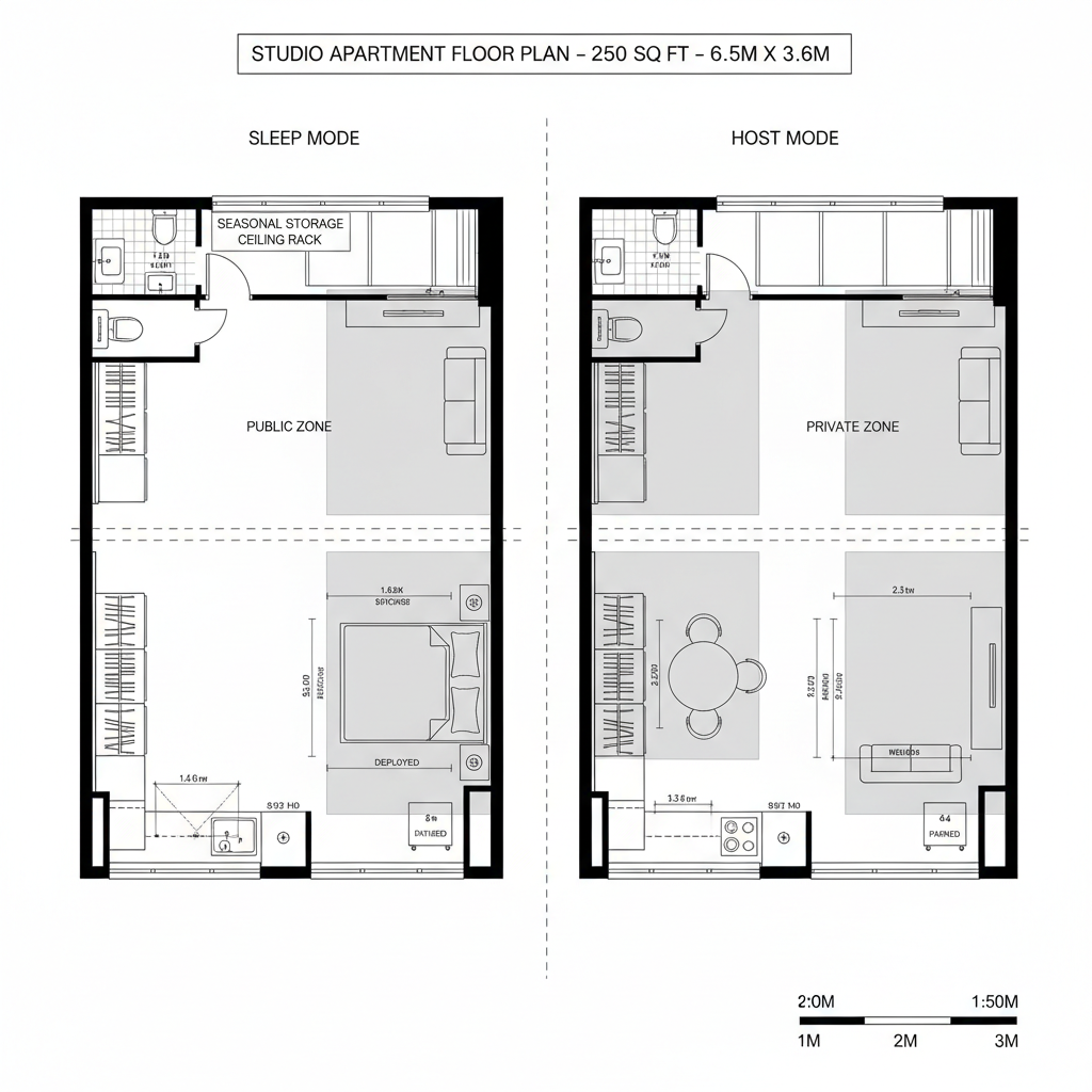 250 Sq Ft Studio Layout: 3 Fixes for a Cramped Studio