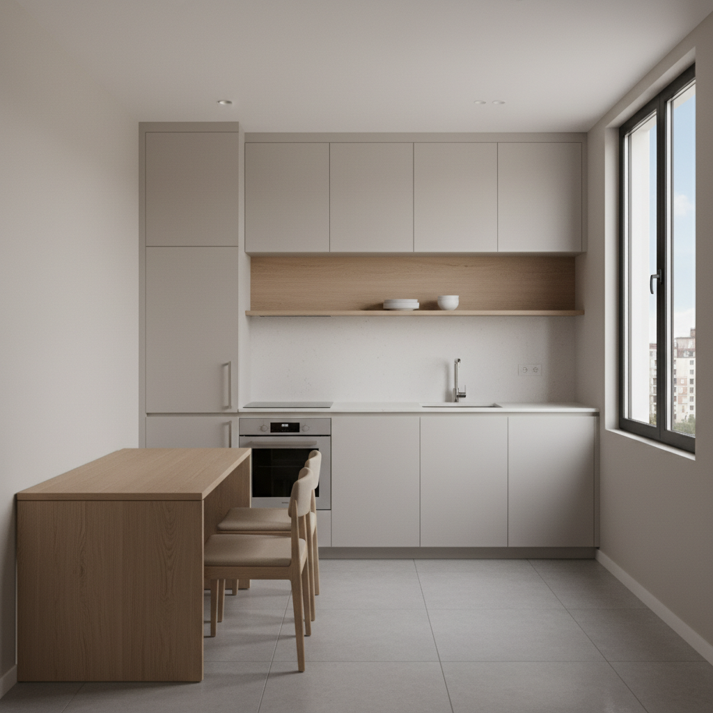 Kitchen Too Narrow for a Table? Try a Slim Rectangle