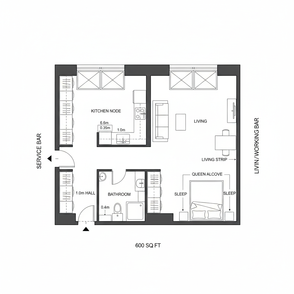 600 Sq Ft Floor Plans That Fix a Cramped Apartment