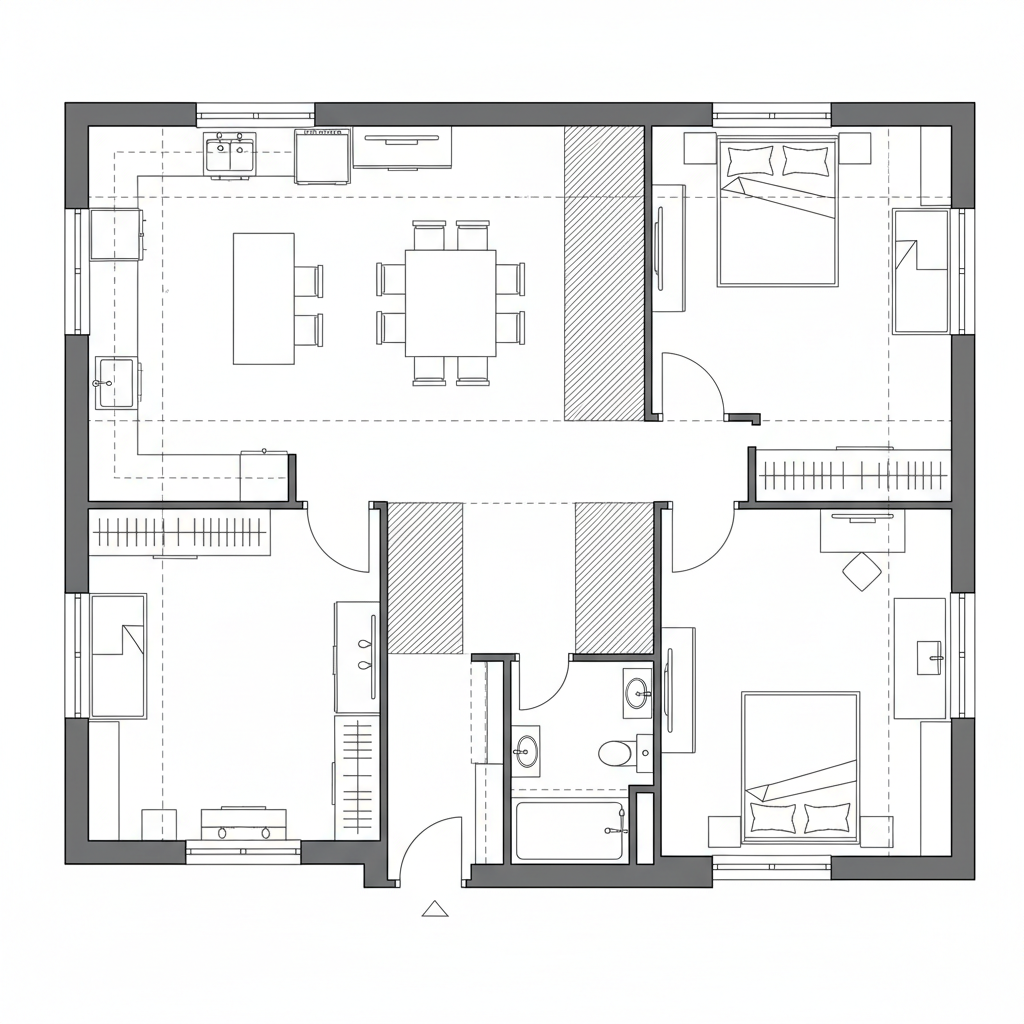 Simple Architectural Floor Plan: Three Future-Ready Layouts