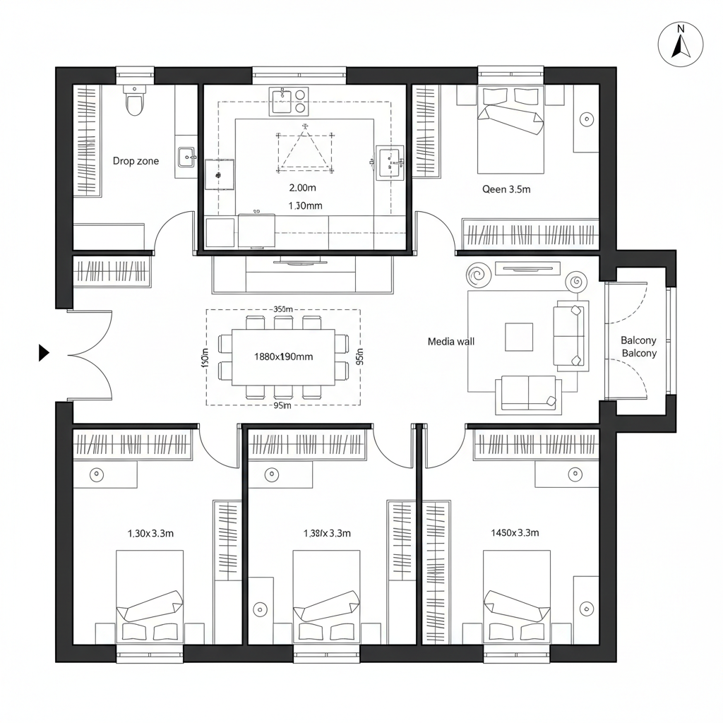 Salarpuria Luxuria 3BHK Unit 1203 | Future-Ready Floor Plan Commentary