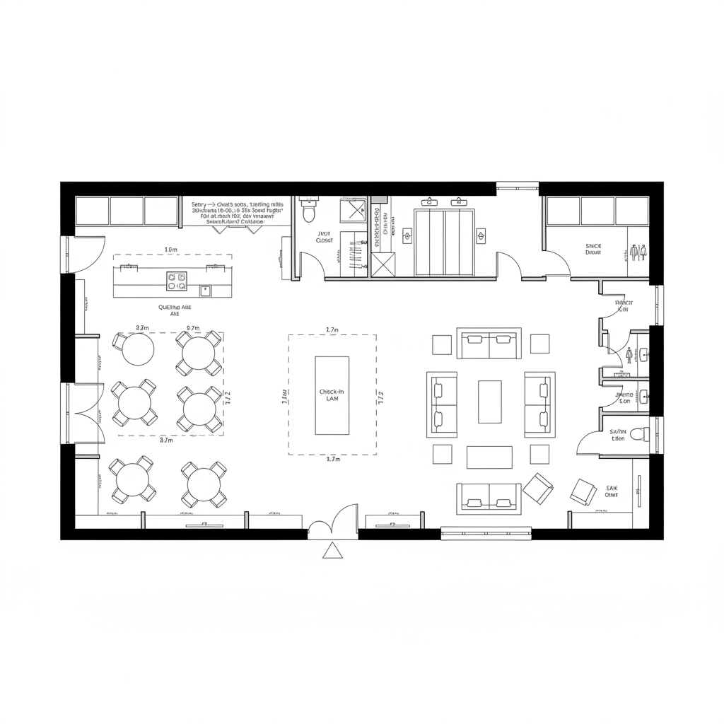3-Star Hotel Ground Floor Plans with Future-Ready Interfaces