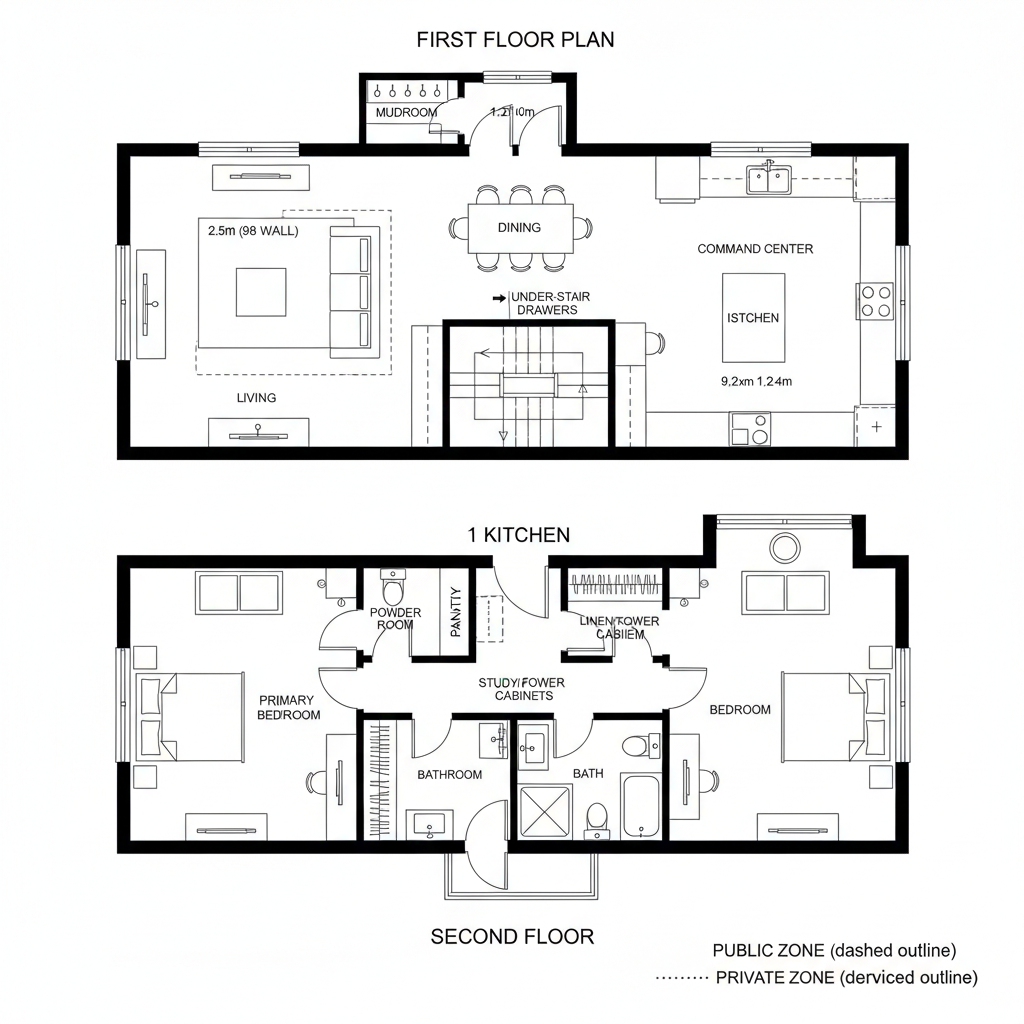 Simple Two-Floor House Plans with Future-Ready Logic