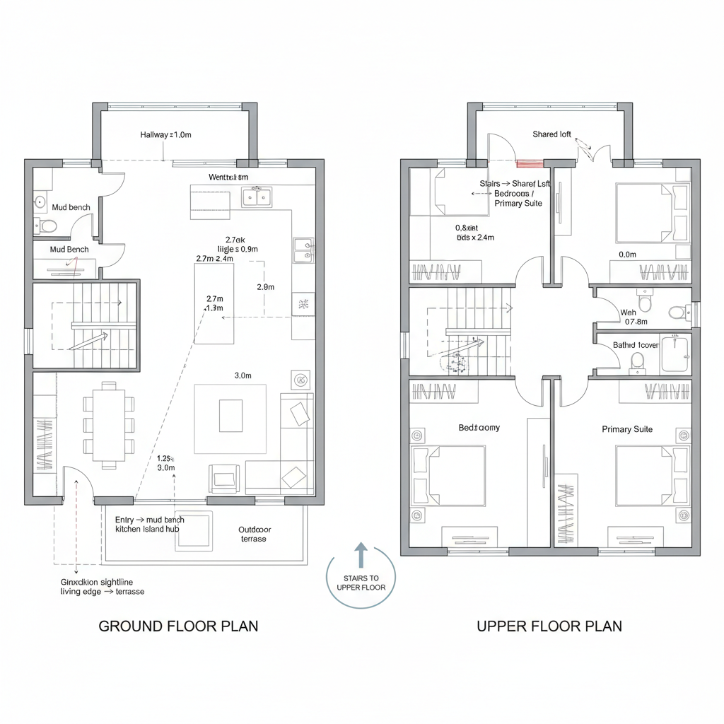 Small Lot, Messy Layout? Modern 2 Floor House Plan Fix