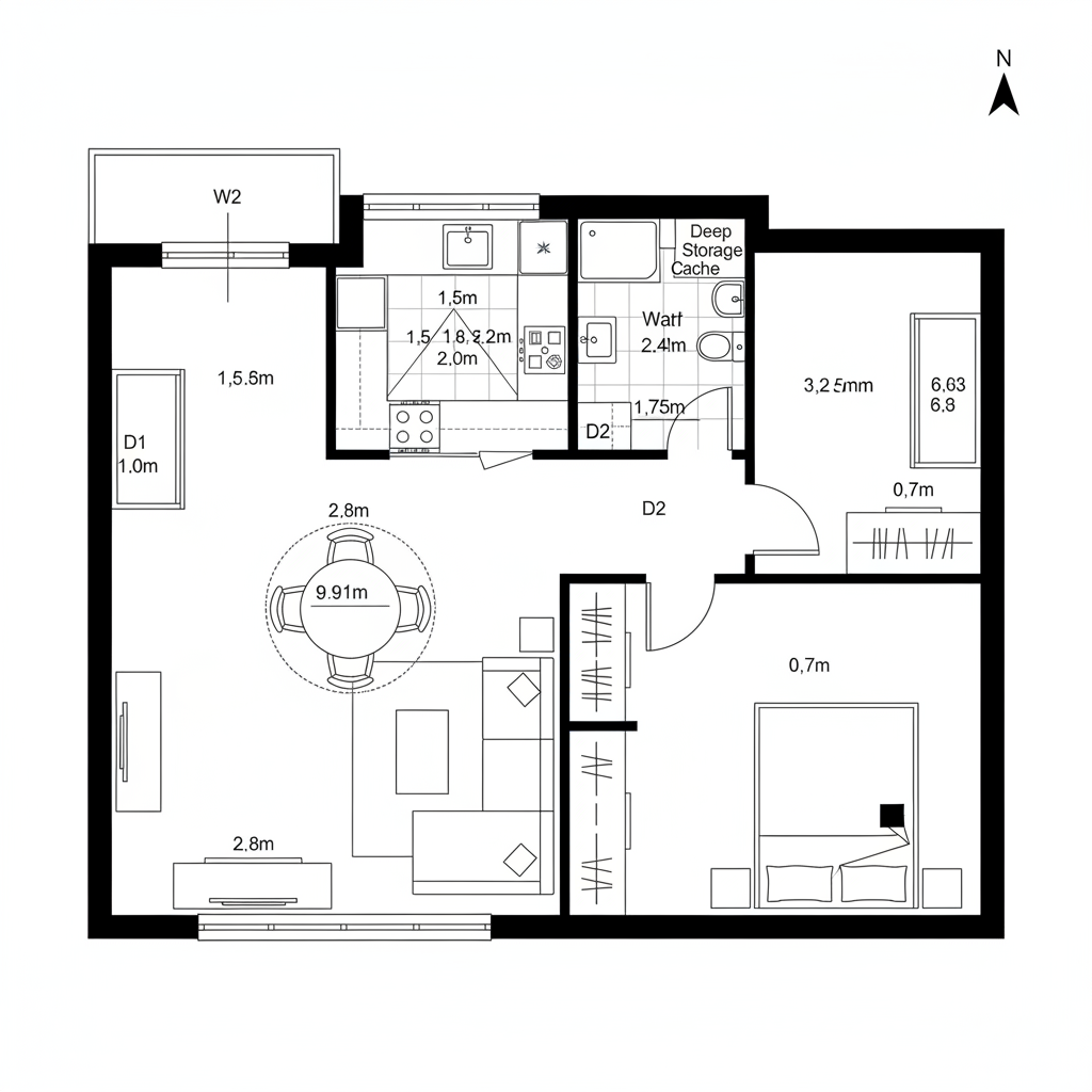 Designing the Future in a 2-Room Set Floor Plan