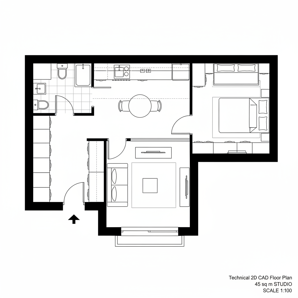 480 Sq Ft Studio Apartment Floor Plans—Future Interface Design
